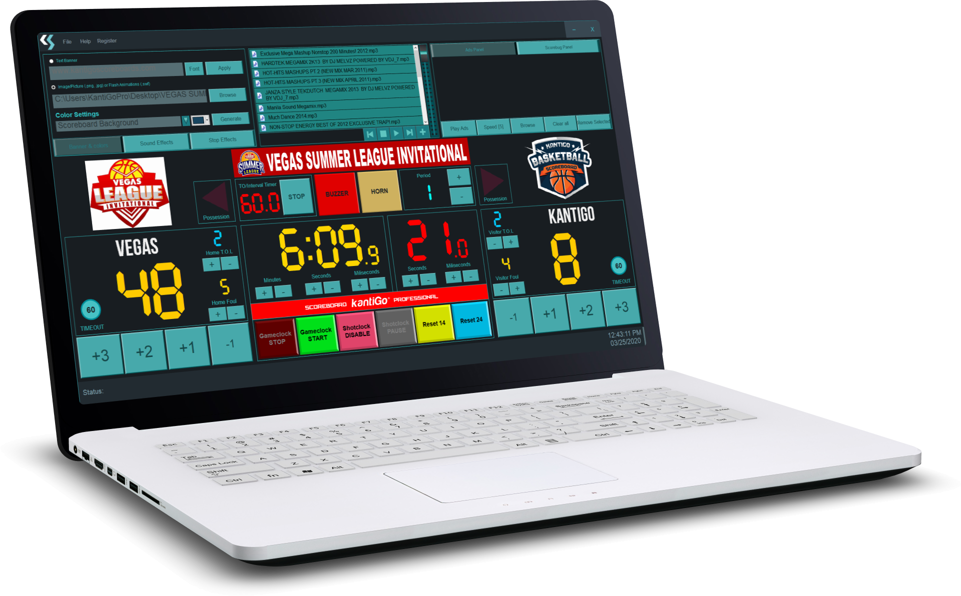 Basketball Scoreboard Pro 4 - Kantigo Scoreboards